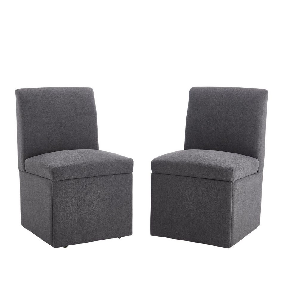 Okwish Stuhl Esszimmerstühlestuhldrehbare Stuhl 2er Set Gepolsterte